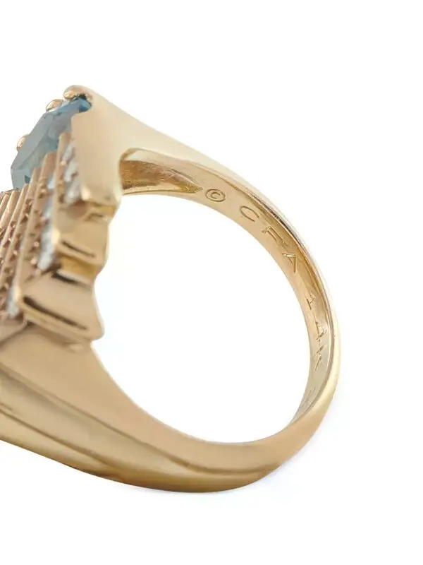 ERTÉ Topaz And Diamond Ring