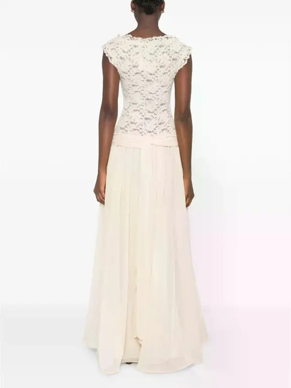 Arcina Ori Arabella Cap-sleeve Maxi Dress - Neutrals