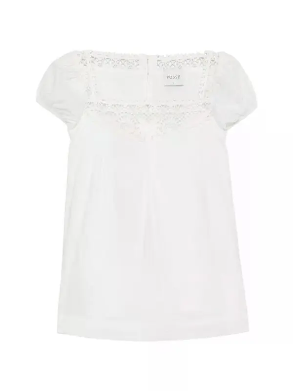 Posse Veda Crochet-trim Blouse