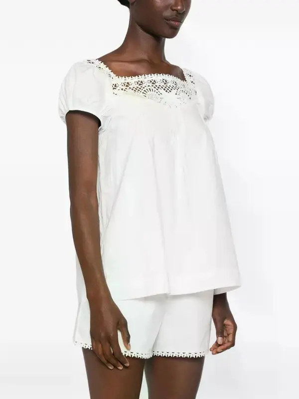 Posse Veda Crochet-trim Blouse