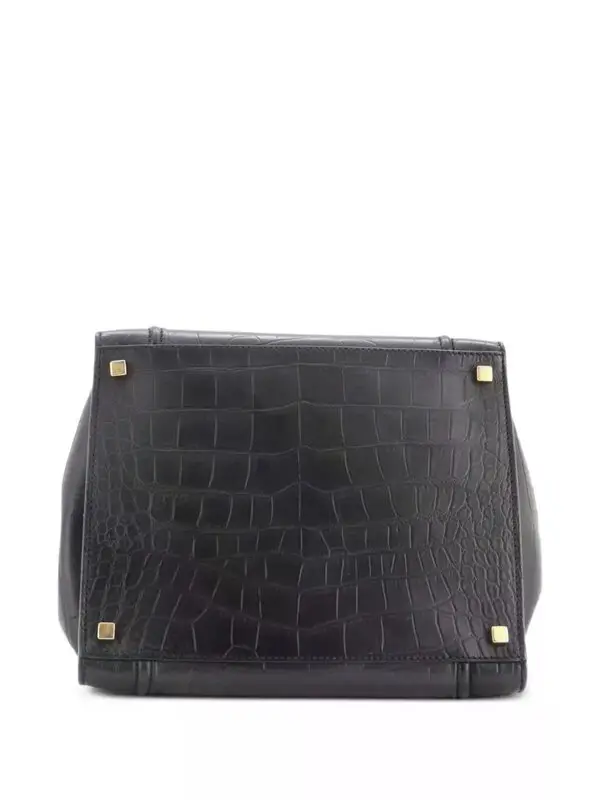 Celine Phantom Bag" Medium Crocodile Embossed Leather Tote