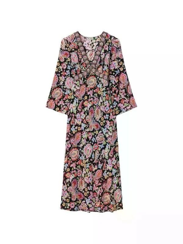 Rixo Tania Bias-cut Silk Midi Dress