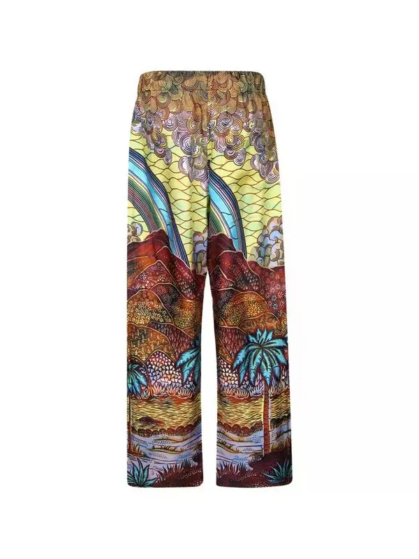 ATELIER VLISCO Graphic Print Drawstring Trousers