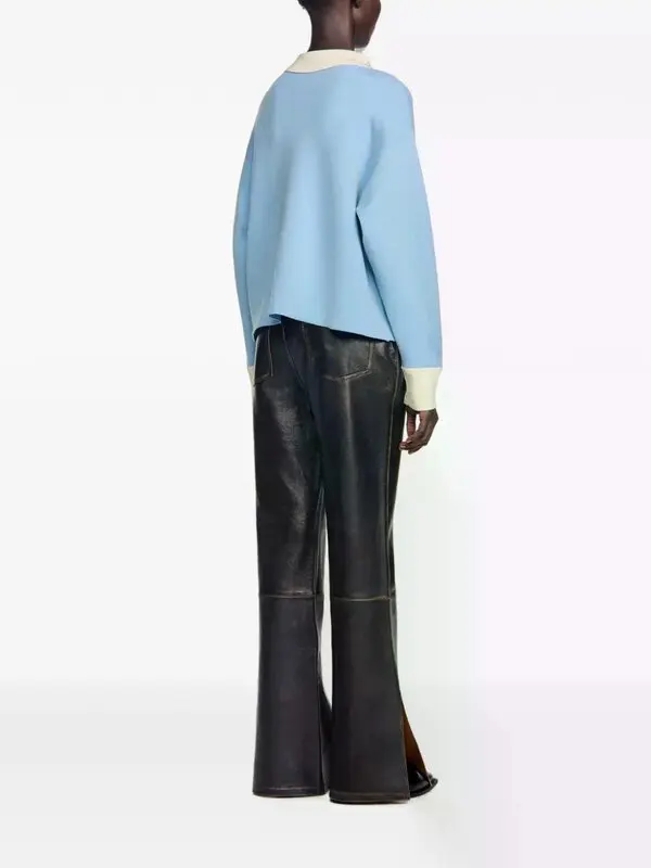 Sandro Polo-collar Buttoned Polo Top