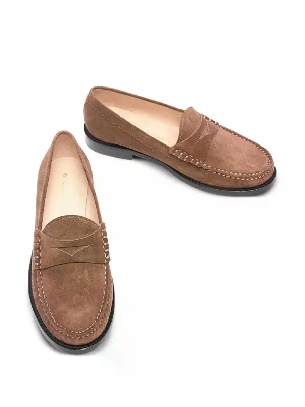 STUART WEITZMAN Lottie Suede Loafers - Brown