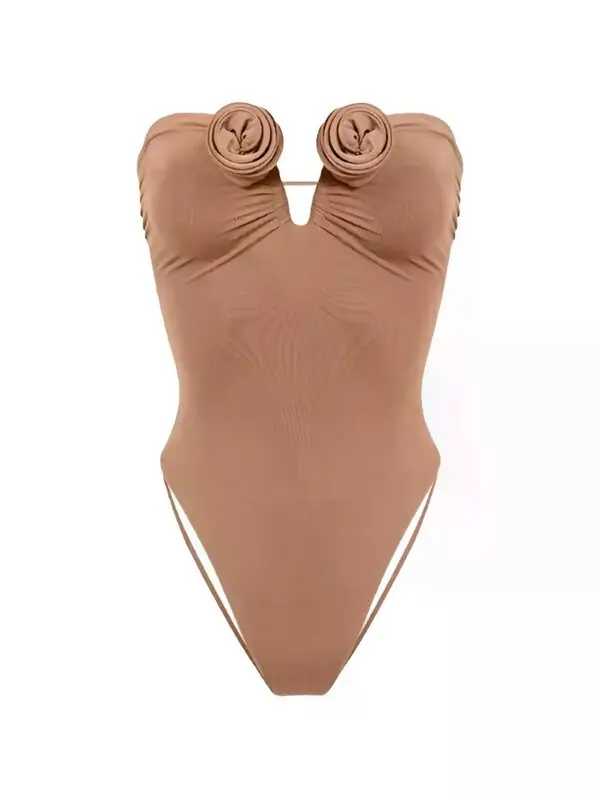 LA REVECHE Alya Floral-appliqué Swimsuit