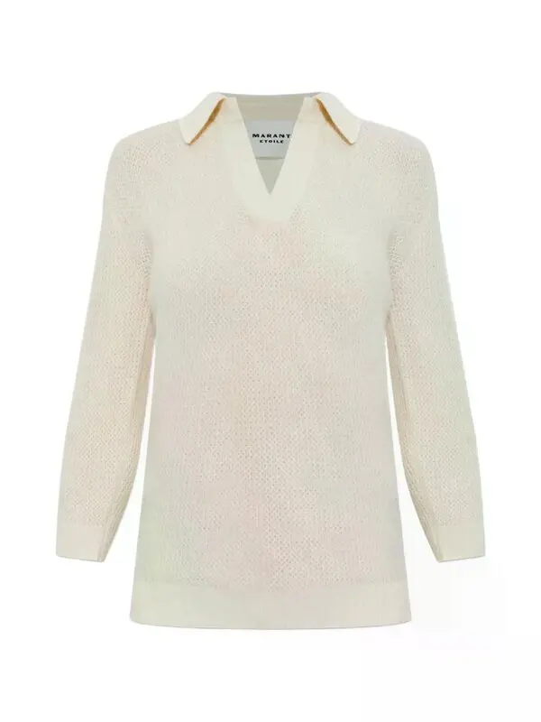 MARANT ETOILE Nathalie Polo Sweater - Neutrals