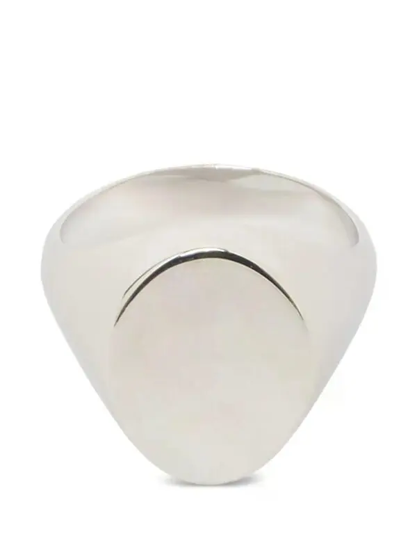 MAISON MARGIELA Chevaliere Signet Ring In Rhodium - Silver