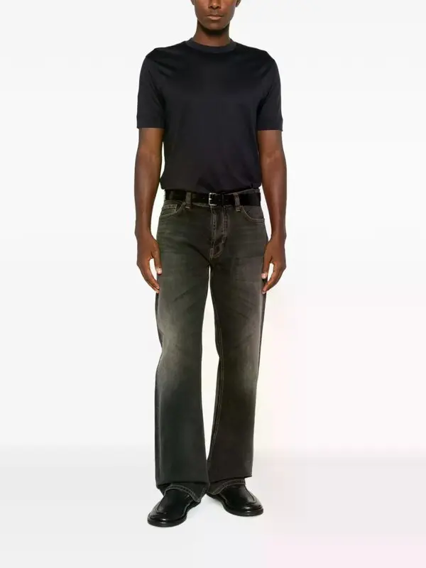 Emporio Armani Faded Straight-leg Jeans