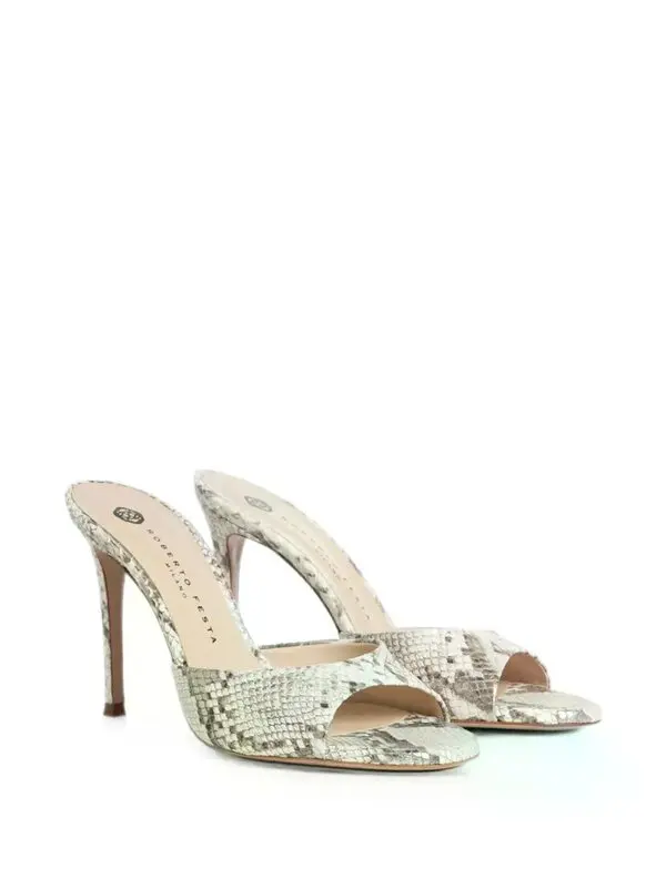 Roberto Festa Ramas Python-effect Heeled Sandals