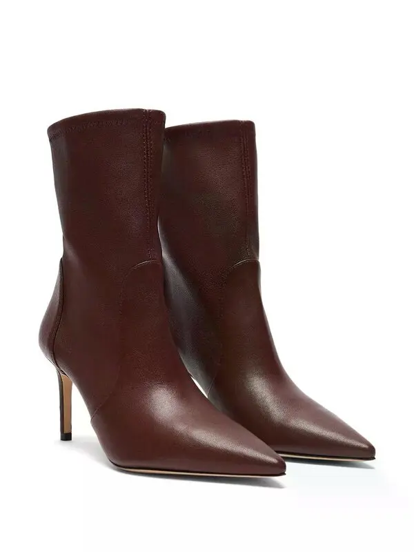 STUART WEITZMAN Pointed-toe Stiletto Ankle Boots - Brown