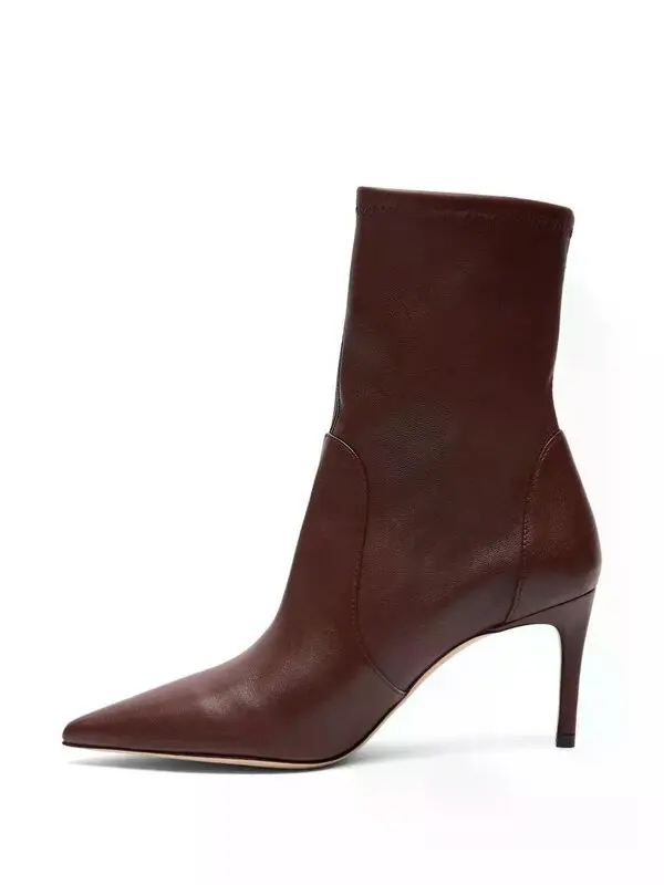 STUART WEITZMAN Pointed-toe Stiletto Ankle Boots - Brown