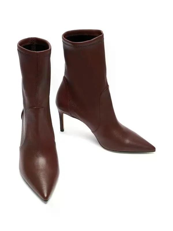 STUART WEITZMAN Pointed-toe Stiletto Ankle Boots - Brown