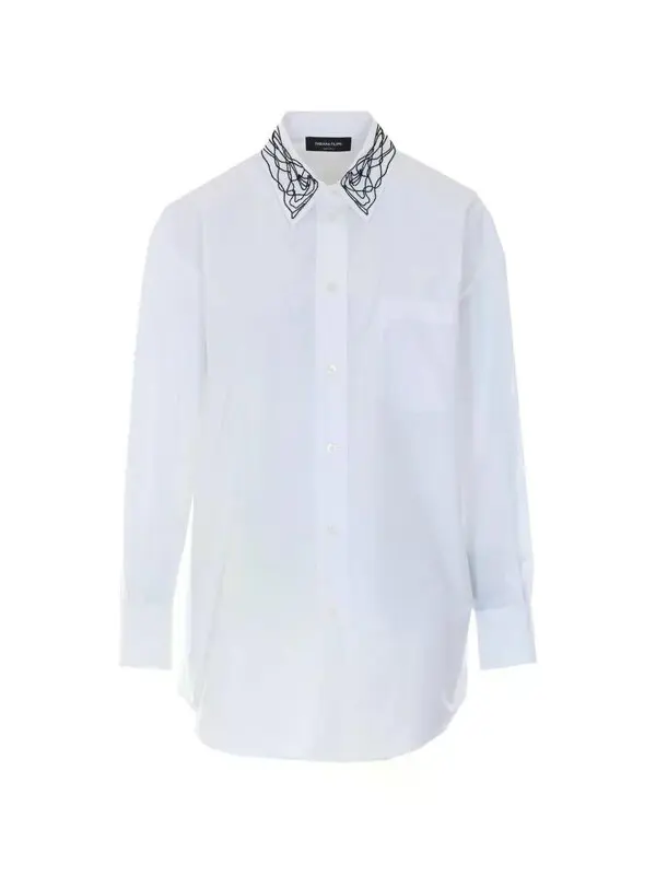 Fabiana Filippi Cotton Bead-embellished Collar Shirt