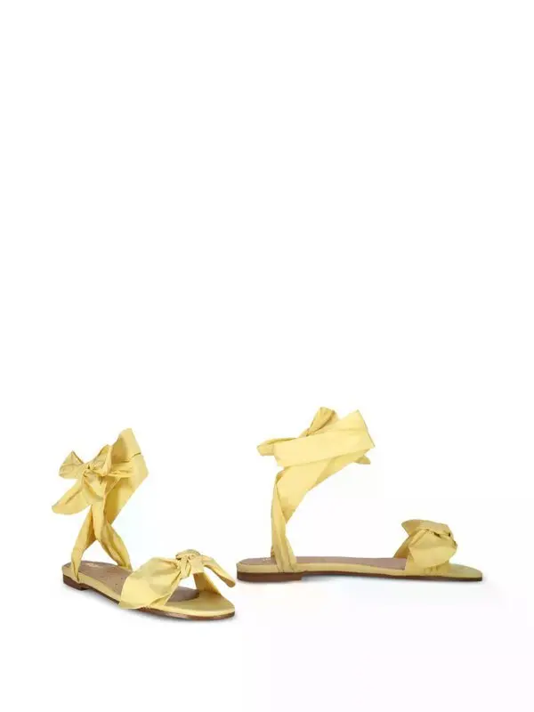 Red Valentino Bow Detail Wrap-around Sandals - Yellow