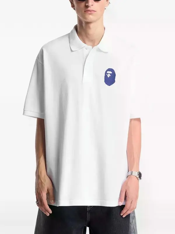 A BATHING APE Ape Head Relaxed-fit Polo Shirt