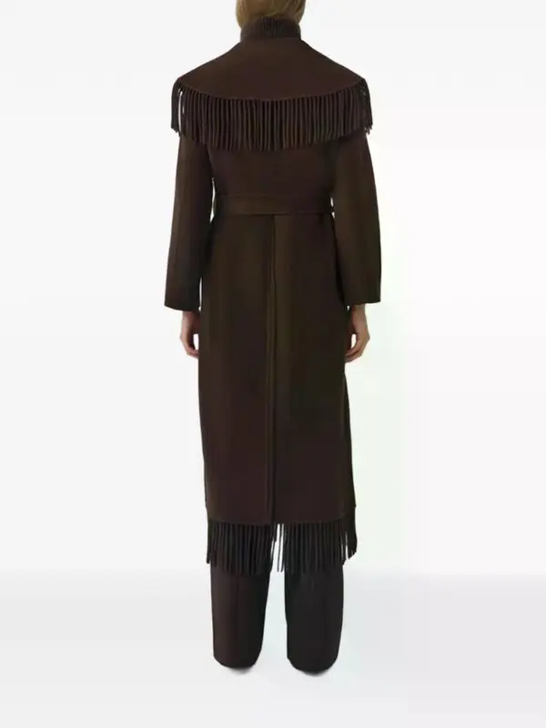 Simkhai Carrie Fringe-trimmed Belted Coat