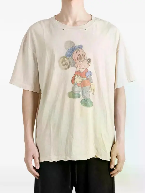 SAITOS Distressed Graphic-print T-shirt
