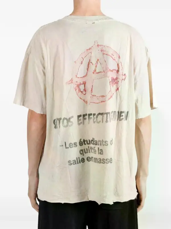 SAITOS Distressed Graphic-print T-shirt