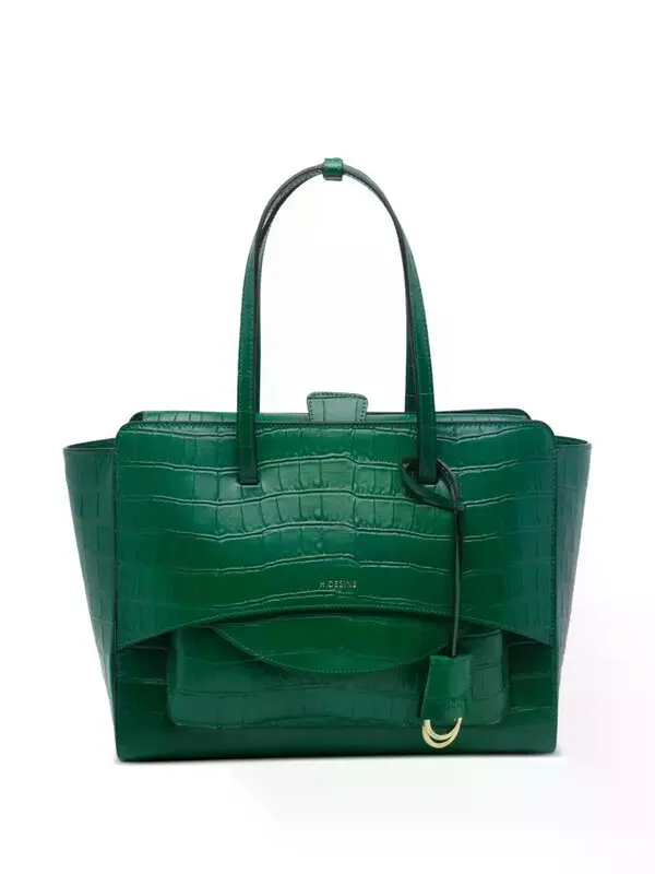 HIDESINS Large Cocco Croc-effect Flap Tote Bag