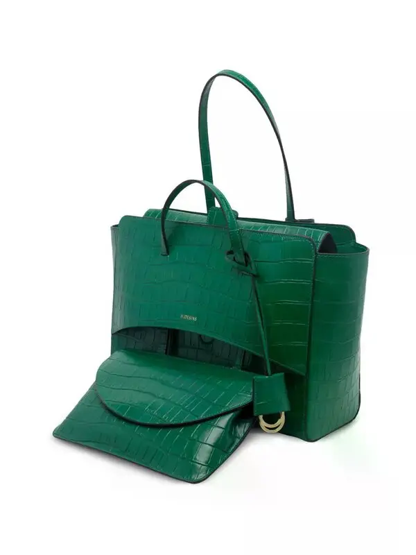 HIDESINS Large Cocco Croc-effect Flap Tote Bag