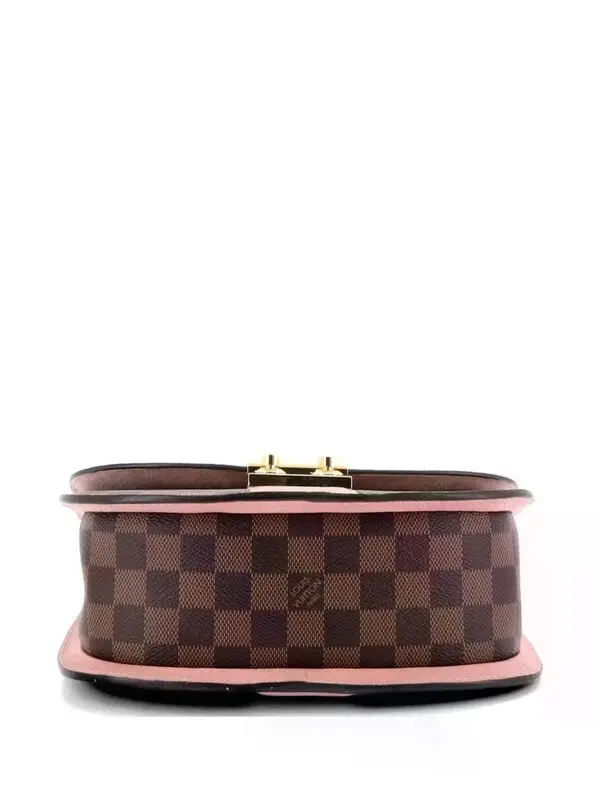 LOUIS VUITTON Wight Handbag Damier With Leather Shoulder Bag