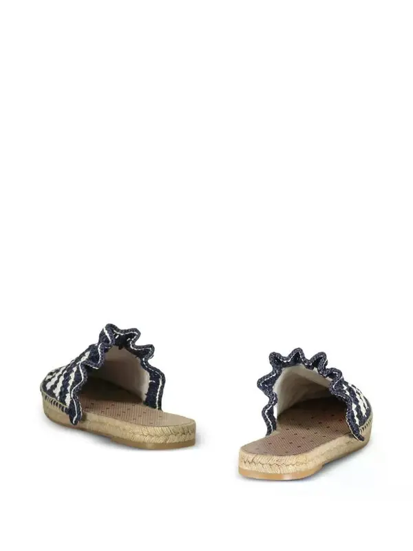 Red Valentino Striped Ruffled Espadrilles