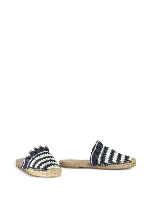 Red Valentino Striped Ruffled Espadrilles
