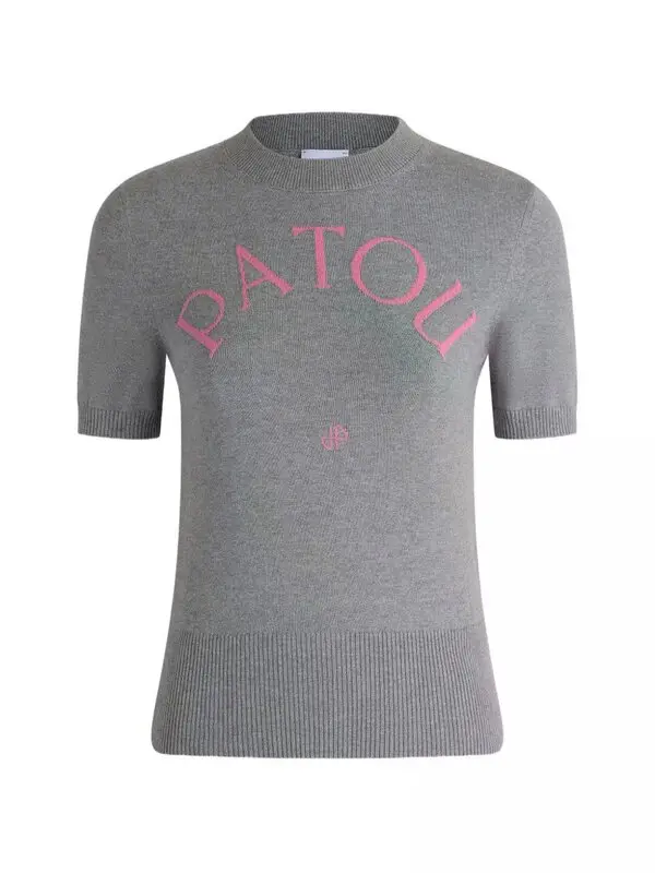 PATOU Jacquard Short-sleeve Sweater