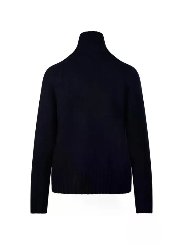 Max Mara Ribbed-knit Roll-neck Sweater - Blue