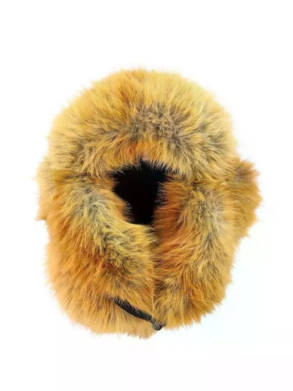 UNCOMMON Faux-fur Trapper Hat With Ear Flaps - Orange