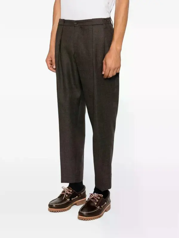 BRIGLIA 1949 Pleated Twill-weave Trousers