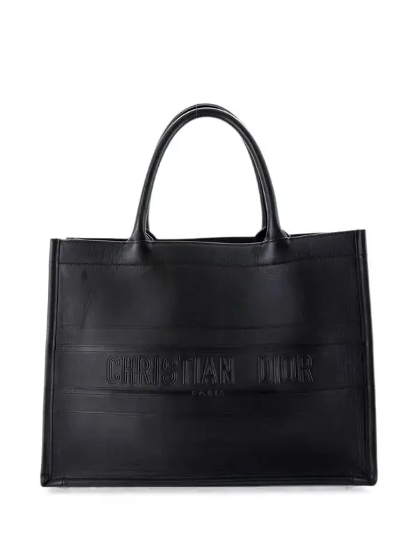 Dior Book Embossed Leather Medium Tote Bag