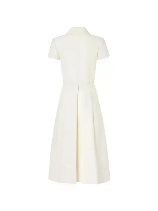 Fendi Ivory Wool And Silk Dress