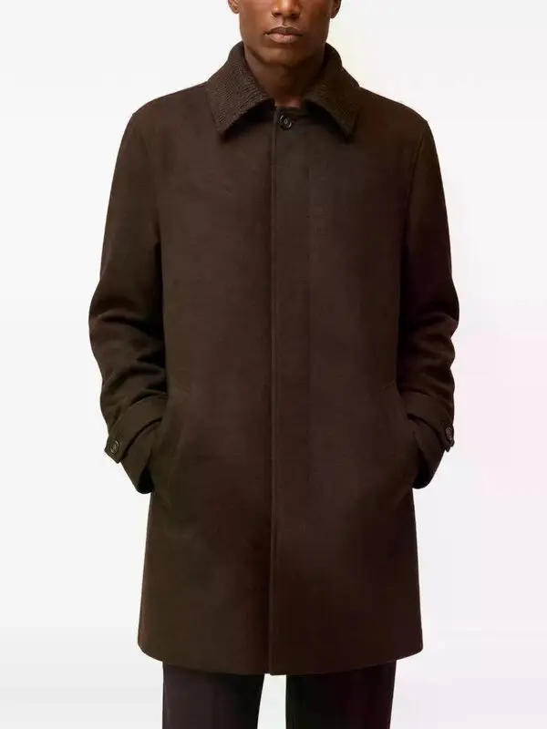 RETORI Detachable Knit-collar Coat
