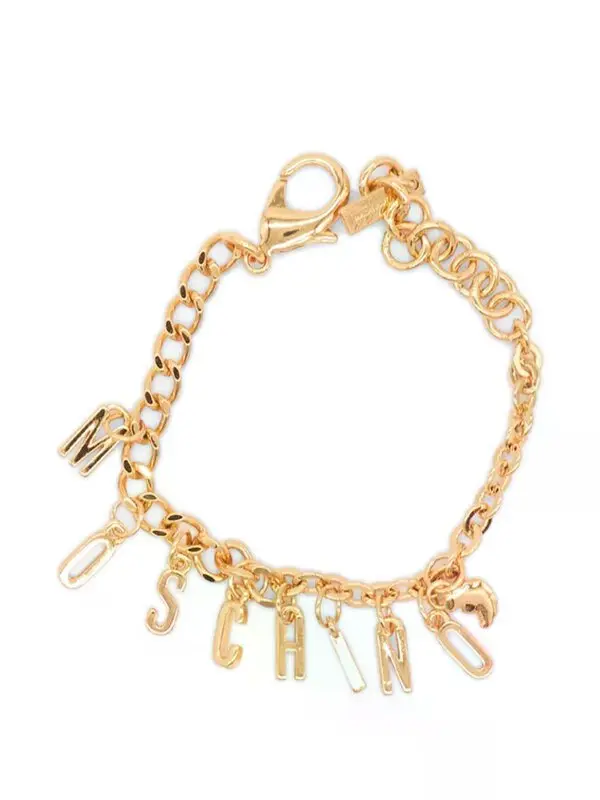 Moschino Logo-charm Chain Bracelet - Gold