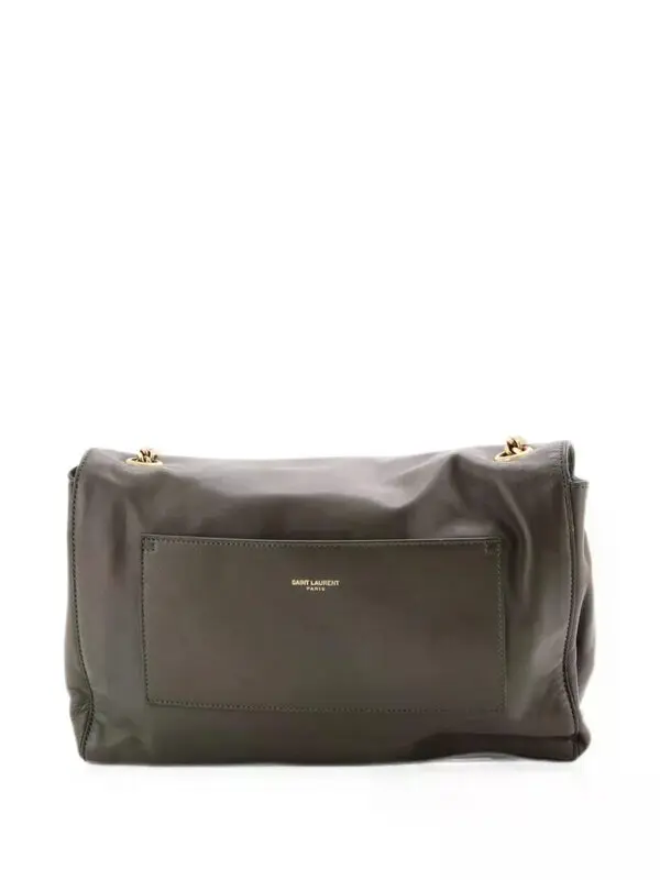 Saint Laurent Classic Monogram Reversible Suede And Leather Medium Shoulder Bag