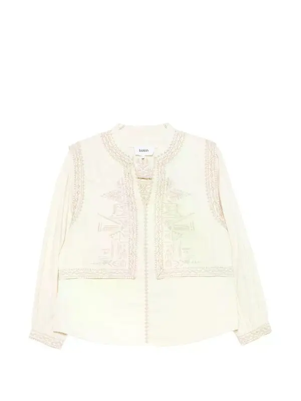 Ba&sh Embroidered Long-sleeve Blouse
