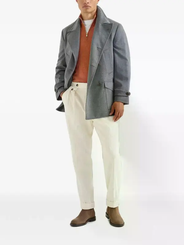 Brunello Cucinelli Cashmere Half-zip Sweater - Orange