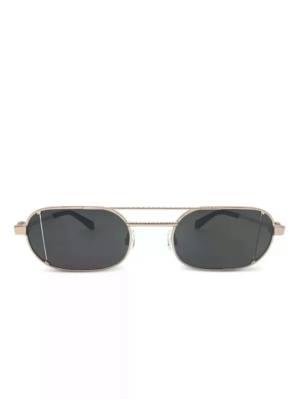 Off-White Double-bridge Oval Sunglasses