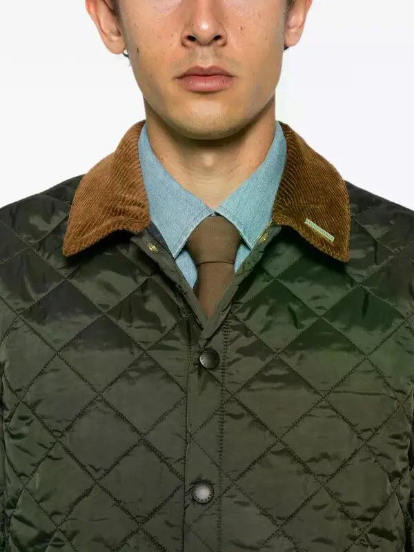 Barbour Liddesdale Quilted Jacket With Corduroy Collar