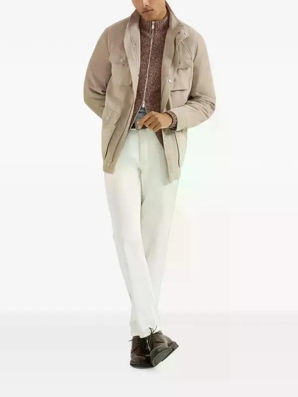 Brunello Cucinelli Chiné Cardigan In Virgin Wool, Silk, And Cashmere