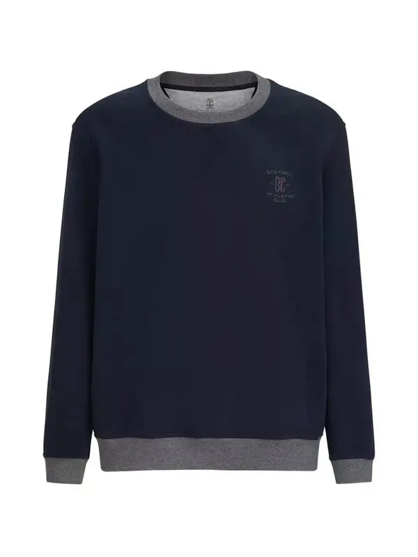 Brunello Cucinelli Cotton French Terry Sweatshirt With Embroidery
