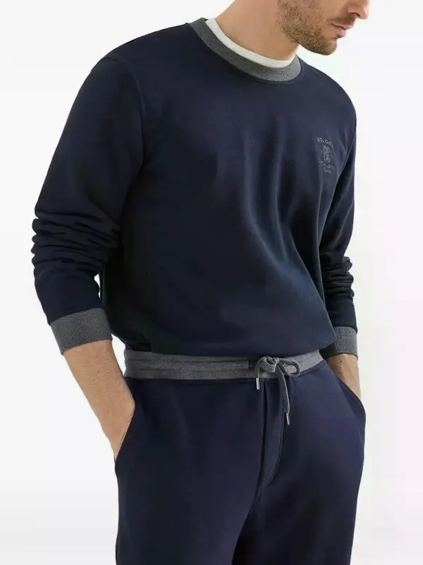 Brunello Cucinelli Cotton French Terry Sweatshirt With Embroidery