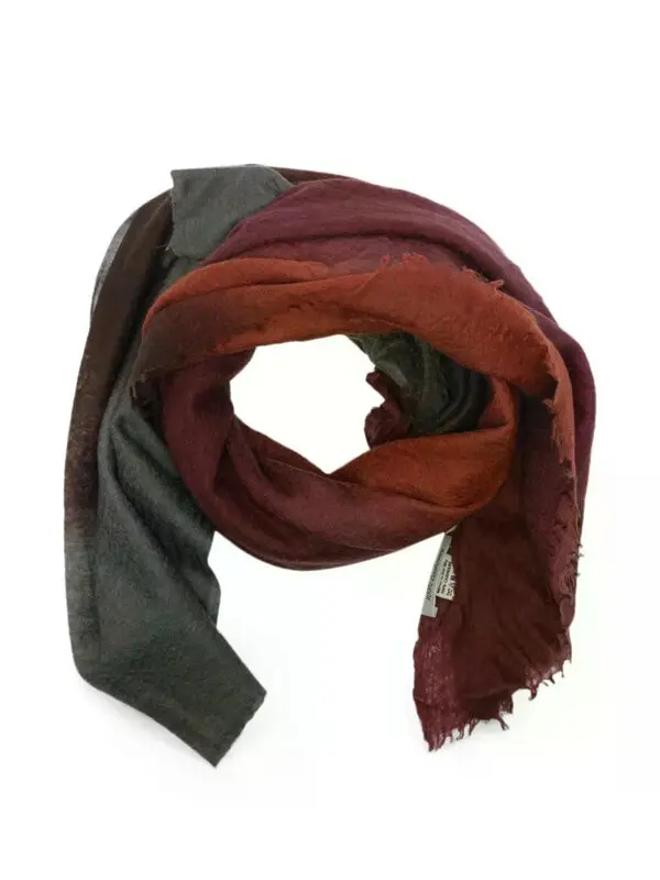 MIRROR IN THE SKY Souffle Dégradé Cashmere Scarf - Red