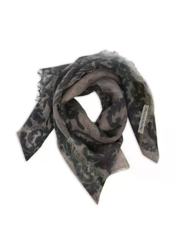 MIRROR IN THE SKY Souffle Print Scarf - Neutrals