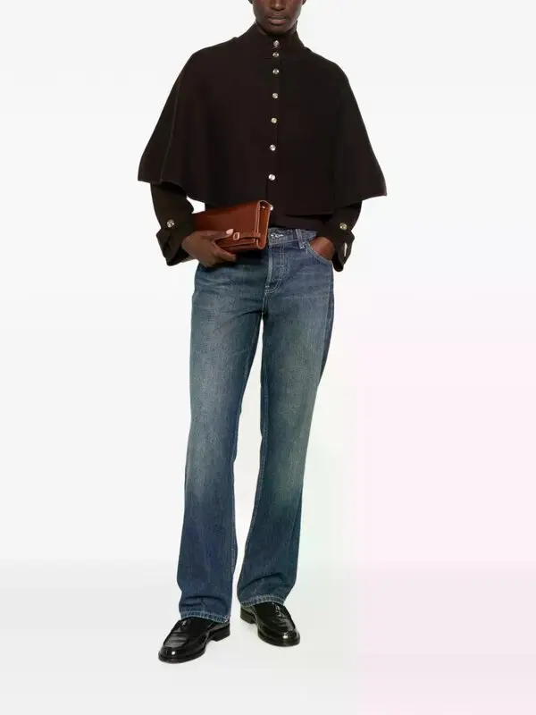 Maje Cape-overlay Button-up Cardigan