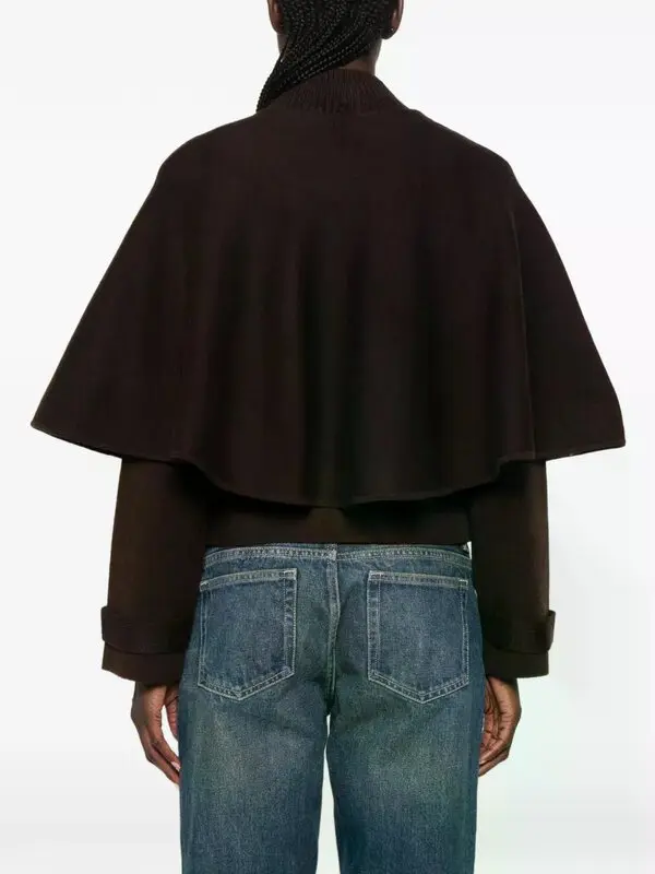 Maje Cape-overlay Button-up Cardigan