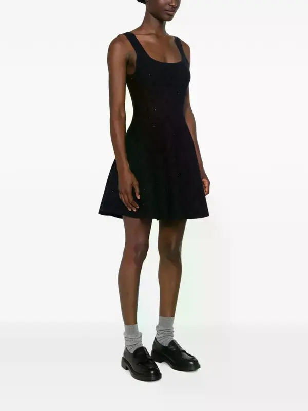 Maje Rhinestone-embellished Sleeveless Mini Dress
