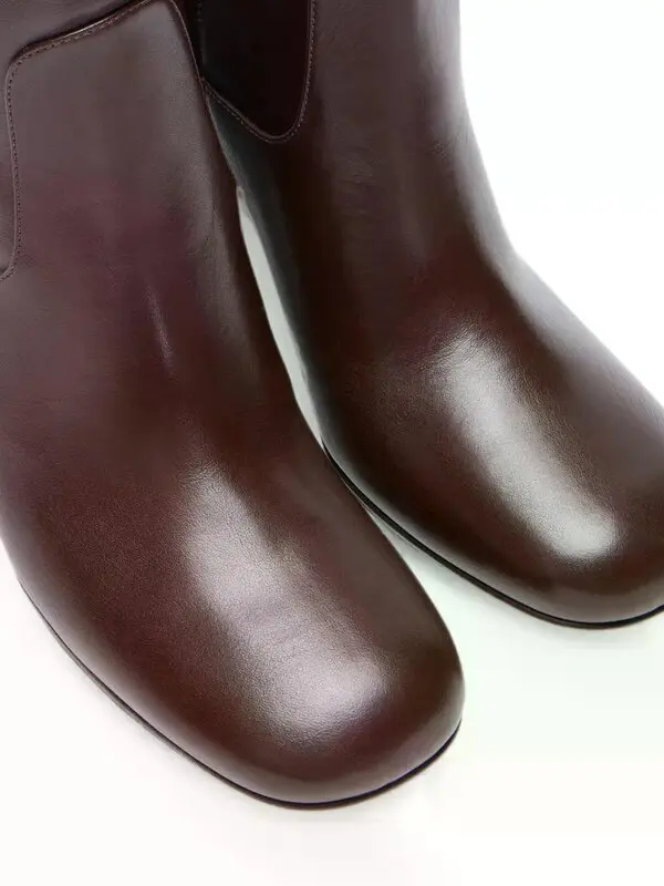 Casadei Knee-high Leather Boots With Cylindrical Heel
